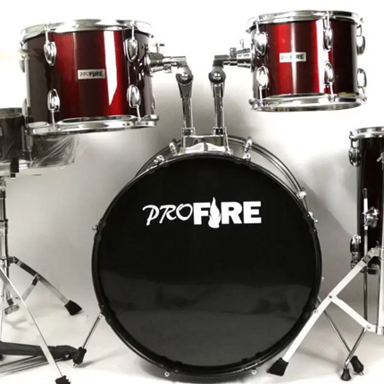 BATERIA PRO FIRE BUMBO 20 VINHO FERRAGEM CROMADA - BATERIA PRO FIRE BUMBO 20 VINHO FERRAGEM ...