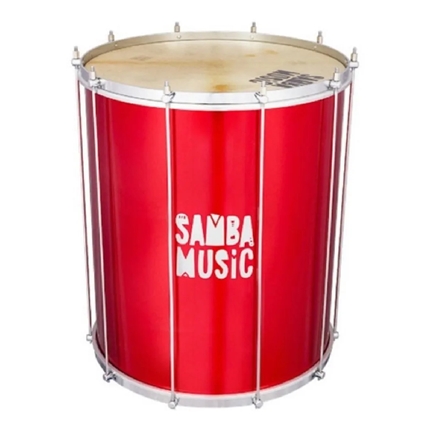 SURDO PHX MADEIRA SAMBA MUSIC 60X18 PVC VERMELHO S/TRIPE - SURDO PHX ...