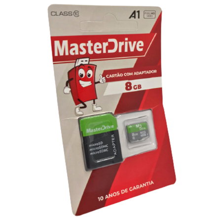 CARTAO DE MEMORIA MASTERDRIVE 8GB - CARTAO DE MEMORIA MASTERDRIVE 8GB ...