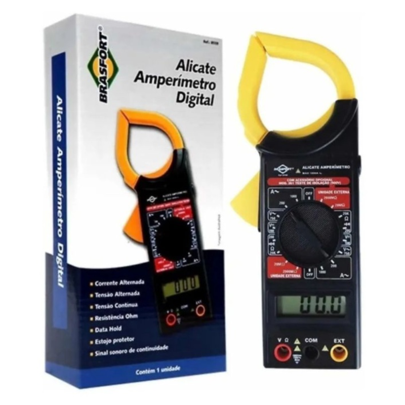 ALICATE AMPERIMETRO DIGITAL BRASFORT 8559 C/ ESTOJO - ALICATE ...