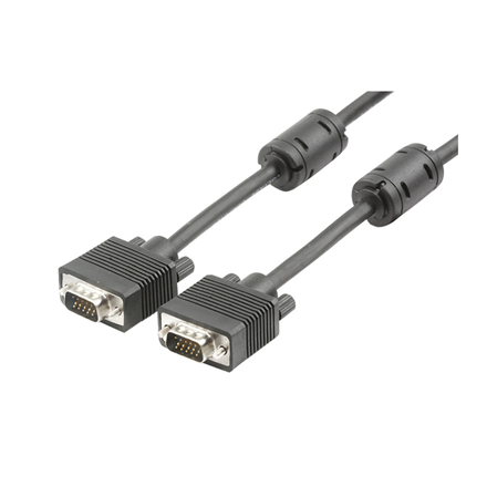 CABO VGA MACHO + VGA MACHO C/ FILTRO PRETO 15M LINHA 5+ - CABO VGA ...