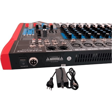KIT MESA DE SOM SOUNDVOICE MS162 EUX 16 CANAIS EF/EQ + MICROFONE VOKAL VWS20 S/FIO PLUS - KIT ...