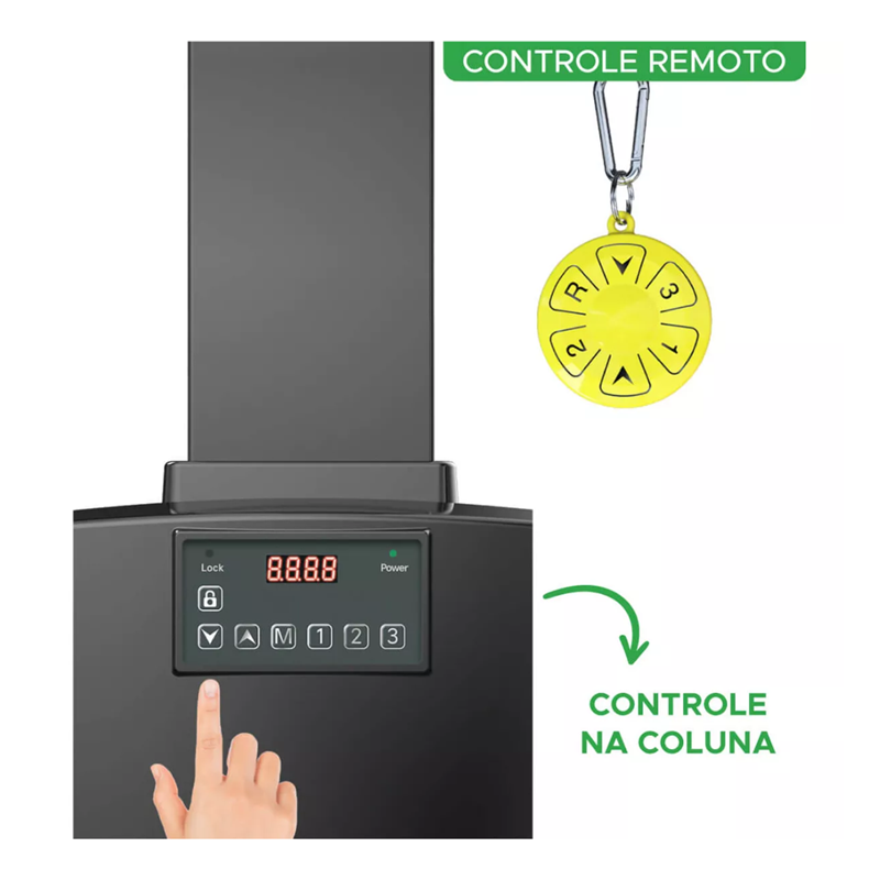 SUPORTE MOVEL PEDESTAL ELETRICO P/ TV 55 A 85 C/ REGULAGEM DE ALTURA E ...