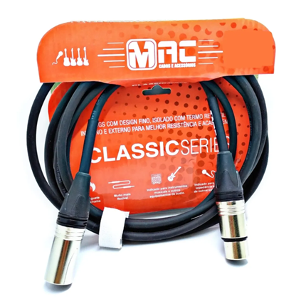 CABO MAC CABOS BALANCEADO 20FT/6.10M XLR+XLR CLASSIC - CABO MAC CABOS BALANCEADO 20FT/6.10M XLR ...
