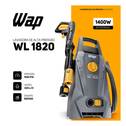 LAVADORA ALTA PRESSAO WAP WL 1820 220V - LAVADORA ALTA PRESSAO WAP WL 1820 220V - WAP