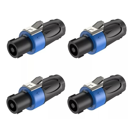 Kit 4 Conectores Roxtone Rs4f-n Speakon 4 Pinos - Kit 4 Conectores ...
