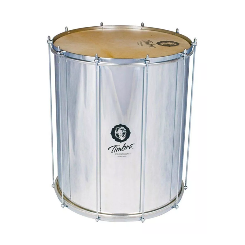 SURDO TIMBRA SAMBA 20X60 ALUMINIO C/ARO CROMADO PELE ANIMAL - SURDO ...