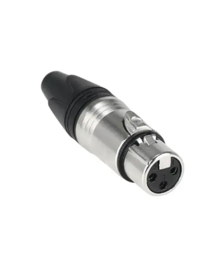 PLUG MXT XLR CANNON FEMEA DE METAL PROFISSIONAL C30FN3 - PLUG MXT XLR ...